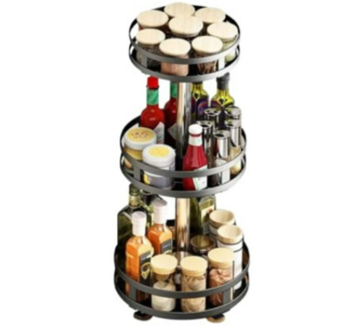 Generic 360 Degree Rotating Kitchen Spice Holder Tabletop Spice Storage ...