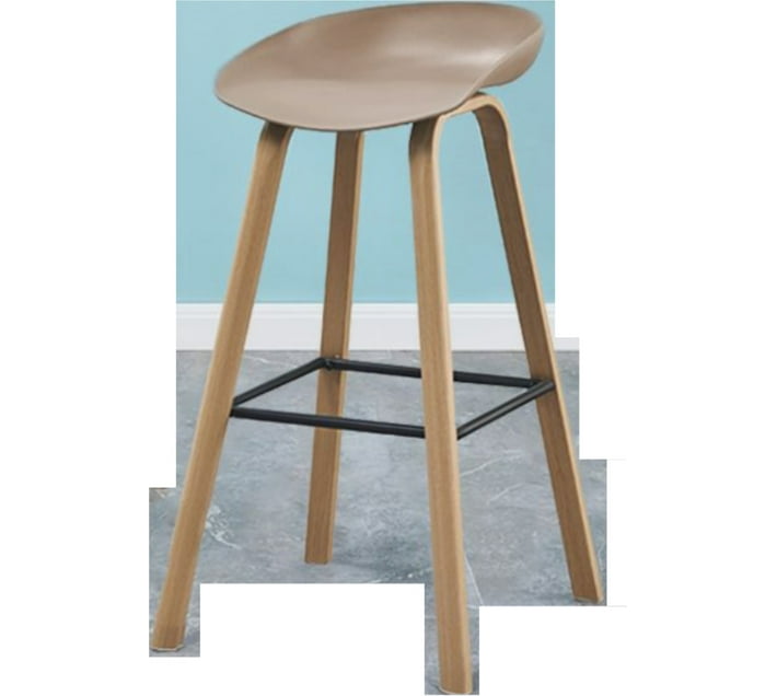 REX M Plastic Bar Stool (Finish Colour - Brown, DIY(Do-It-Yourself ...