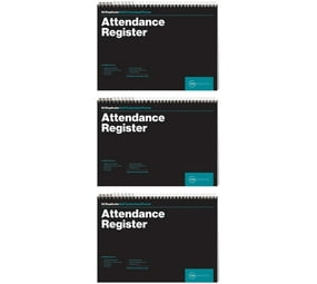 RBE RRBETF1376 Attendance Register Spiral Bound Book A4 3's (1 Sets ...