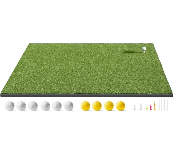 Tech Ten Green Colour Golf Hitting Mat (91 cm X 152 cm) | Makro
