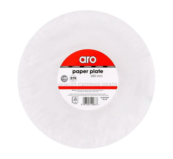 Buy Aro Catering Paper Plates 230mm 100 Piece in Bulk | Makro Business