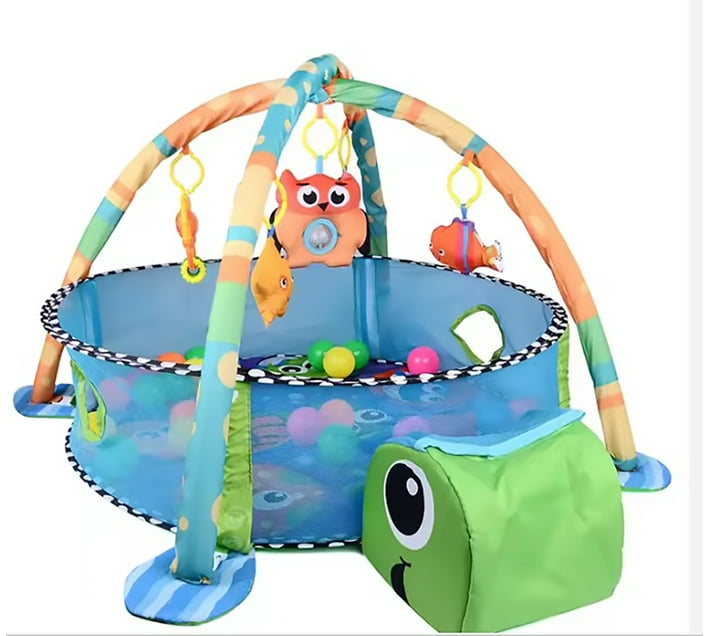 Online Oasis Activity Gym with Ball Pit Swings & Slide Combo (Blue) | Makro