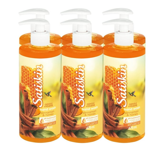 Satiskin Hand Wash Cinnamon & Honey (6 x 475ml) | Makro