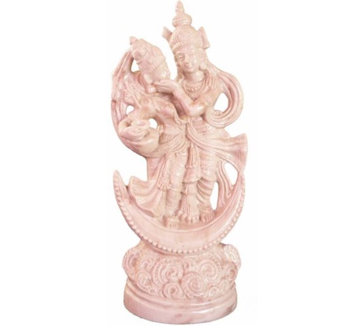 ML Radha Krishna Decorative Showpiece - 49 cm (Resin, Pink) | Makro