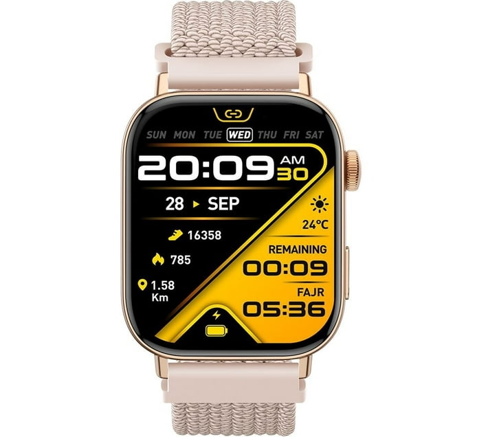 COLMI C8MAX Silicone Nylon Smartwatch Smartwatch (Beige Strap, One Size ...