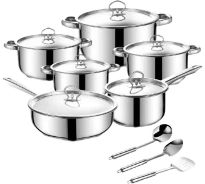 GENERIC TH194 Aluminium Cookware Set (15 - Piece) | Makro