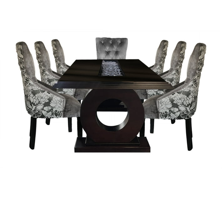 Juliet 8 Dining Seater Solid Wood Dining Chair (Set of 8, Finish Colour ...