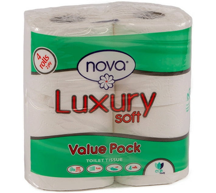 Buy Nova 2 Ply Toilet Paper Roll (Pack of 4 x 4 Rolls) in Bulk | Makro ...