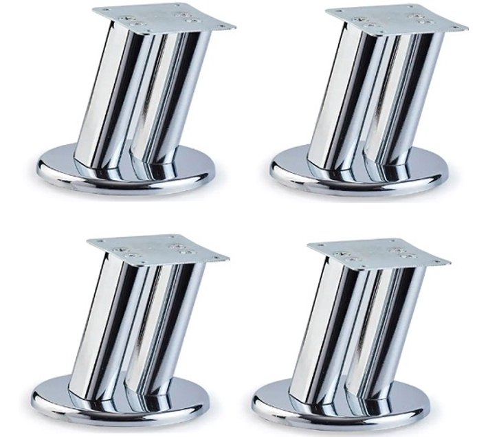 WOODLY Twin Support Leg, Eco, H100mm x 110mm, Chrome Plated set of 4 by ...