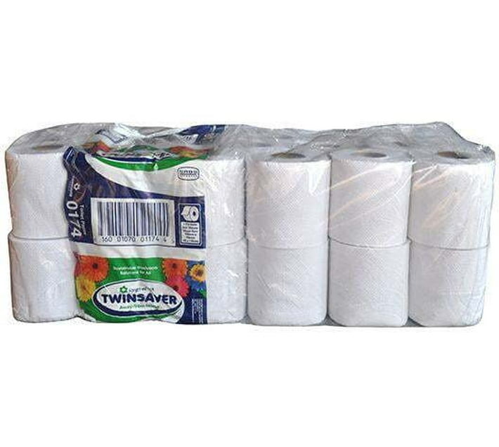 Twinsaver 1 Ply Toilet Paper Roll (Pack of 1 x 96 Rolls) | Makro