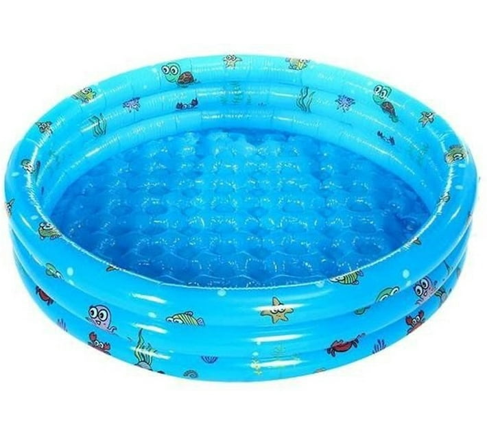 InTime 3 Ring Inflatable Pool - 150cm Blue Swimming Pool (Blue) | Makro