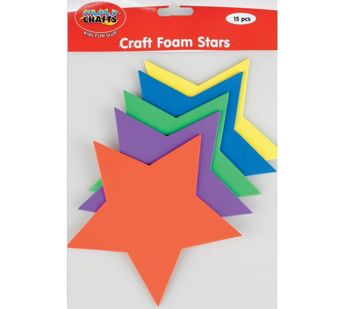 Crazy Crafts Craft Foam Stars -15pcs Stickers & Scrapbooks Kit Art and ...