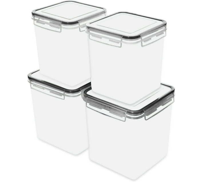 melzware Polypropylene Grocery Container - 2 l (Pack of 4, Transparent ...