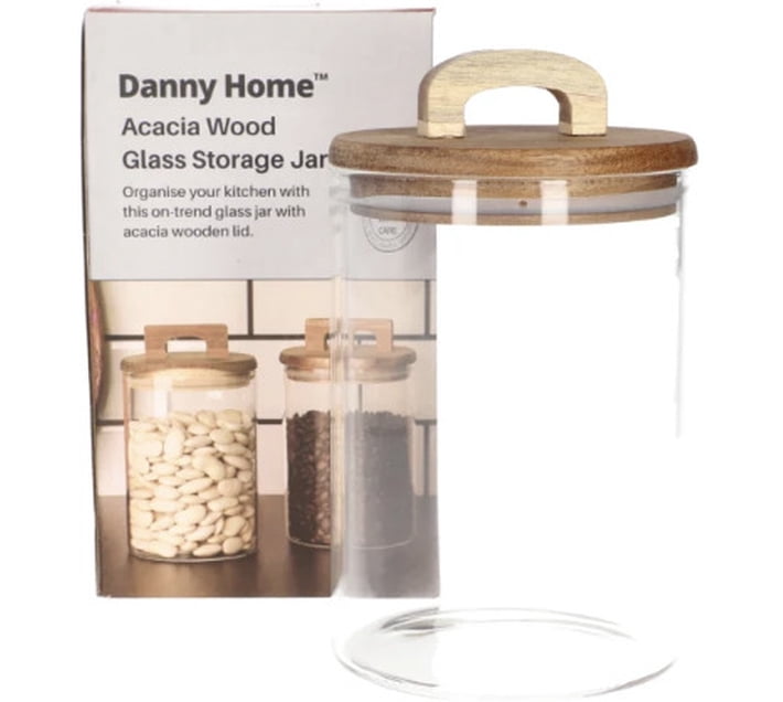 Danny Home Glass Cookie Jar - 800 ml (Brown) | Makro