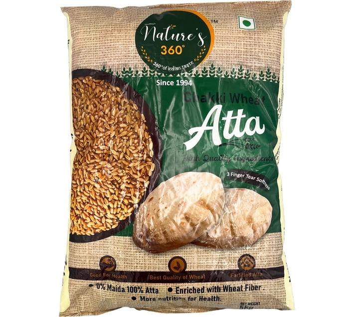 Nature's 360 Chakki Atta () Whole Wheat Flour (5 kg) | Makro