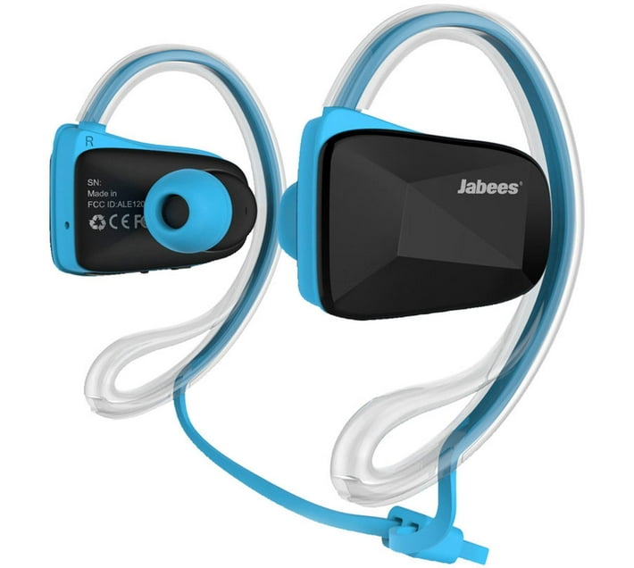 JABEES HEADPHONE-SPORT-BLU Bluetooth v4.1 Sweat Proof Bluetooth Headset ...