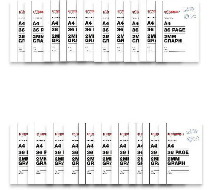 Freedom 36 Pages Graph Books A4 Writing Pad 2mm (White blACK) | Makro