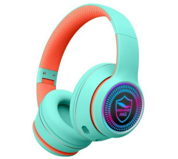 SUPER E AKZ-K28 HIFI Stereo RGB Wireless Bluetooth Headphone With Microphone Bluetooth & Wired ...