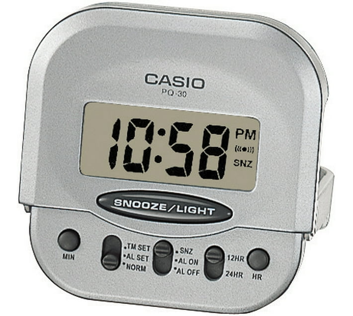 Casio alarm clocks Resin Digital Table Clock (Silver) | Makro