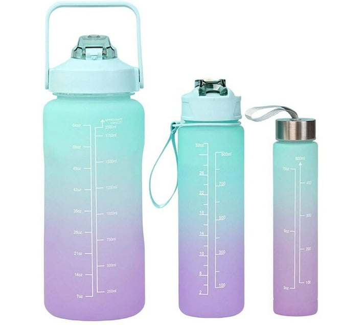 HappyDeals 3 Piece Set of Gradient Color Water Cups 2000 ml Bottle | Makro