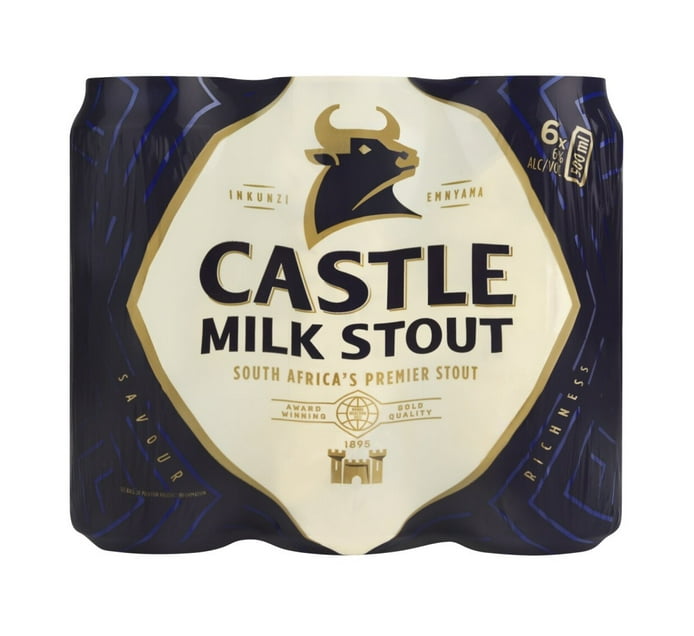 Buy Castle Milk Stout Beer Cans 6 x 500ml in Bulk | Makro Business
