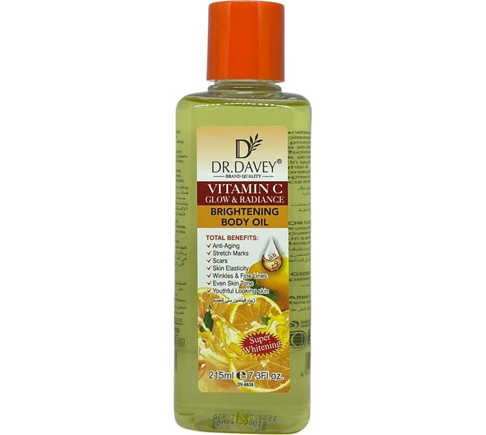 Dr Davey Vitamin C Glow & Radiance Brightening Body Oil (215 ml) | Makro
