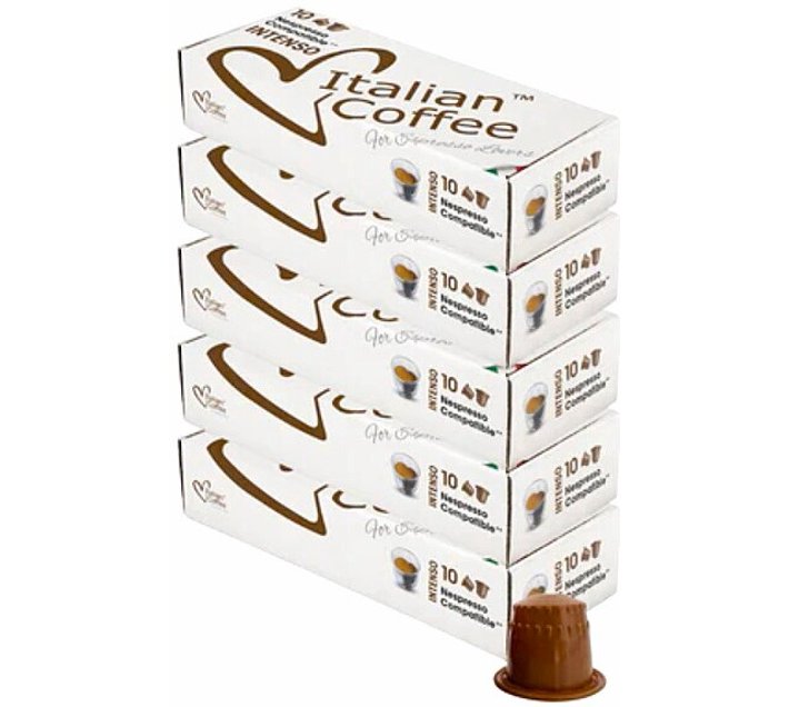 Italian Coffee Intenso - Nespresso Compatiable Coffee Capsule (50 x 250 ...