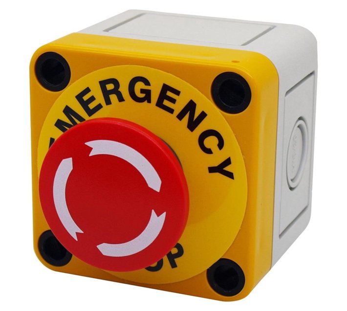 Someone’s in a Makro Apem - Emergency Stop Switch, DPST-NC, Twist to ...