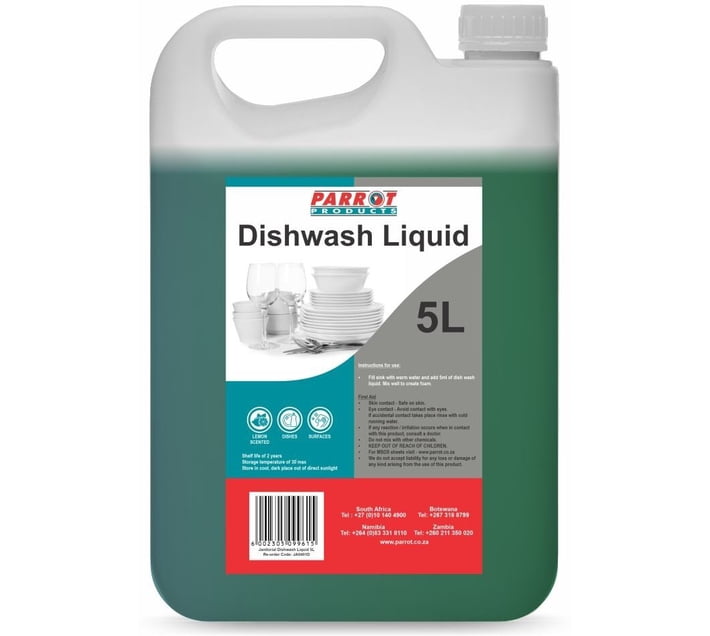 Buy Parrot Products Dishwashing Liquid 5 Litre (0, 5 L) in Bulk | Makro ...