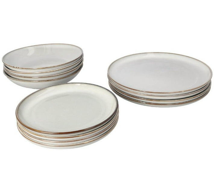 Danny Home Pack of 12 Ceramic 12-Dinner Set Dinner Set () | Makro