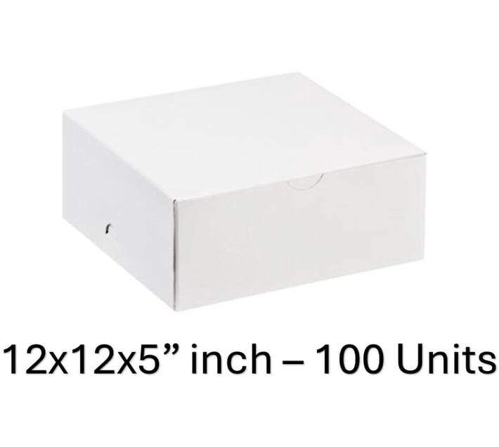 Box Mania Cake Box Craft Paper Packaging Box (Pack of 100 White, Brown ...