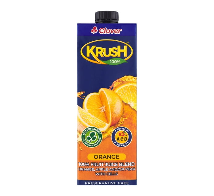 Clover Krush Uht Juice Orange (1 x 1lt) | Makro