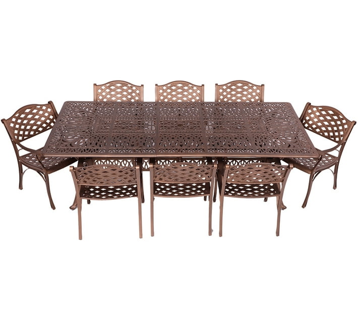 Anray Metal Table & Chair Set (Finish Colour - Copper, Knock Down) | Makro