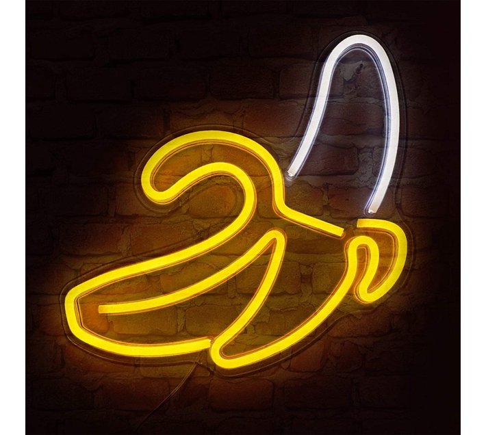 Generic C-1 USB Powered Banana Neon Lamp With Back Plate + On Off ...