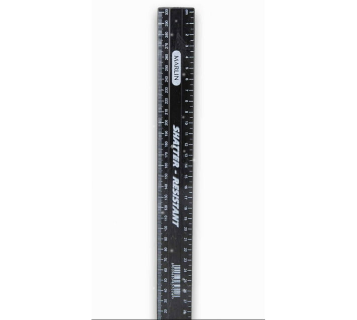 MARLIN Shatter Resistant Ruler 30cm - 5 Pack Ruler (black) | Makro