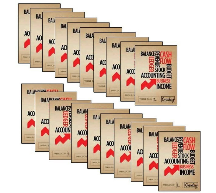 croxley Bookkeeping 72 Pg Treble Cash Soft Cover A4 Memo Book Ruled ...
