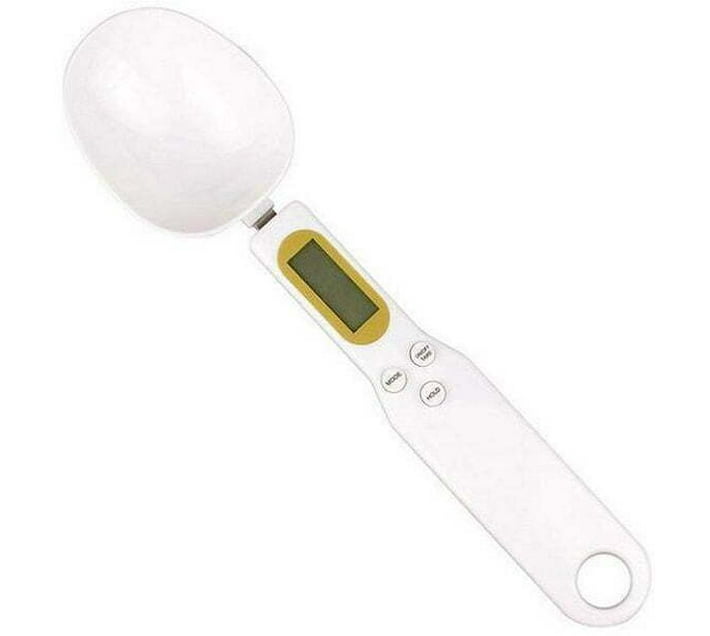 LCD Digital Spoon Scale Digital Kitchen Weighing Scale (White, Gold ...