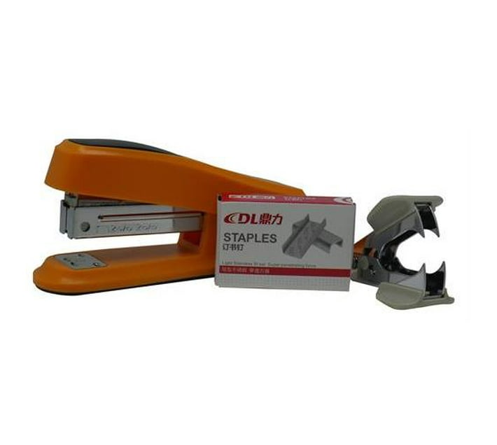 Someone’s in a Makro DLOffice Basic Mini Half Strip Stapler Set Orange Mood