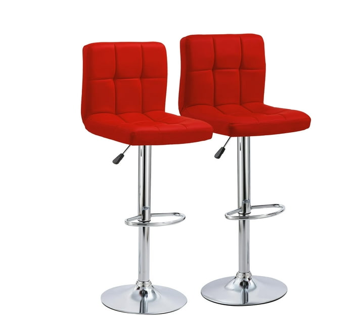 Someone’s in a Makro Bar Stool Kitchen Counter Chairs Set of 2 Red CR ...