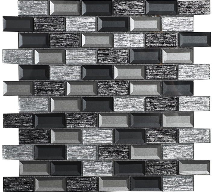 Earthstone Glass Mosaic - Galaxy Brick (per sheet) Metallic Modern ...