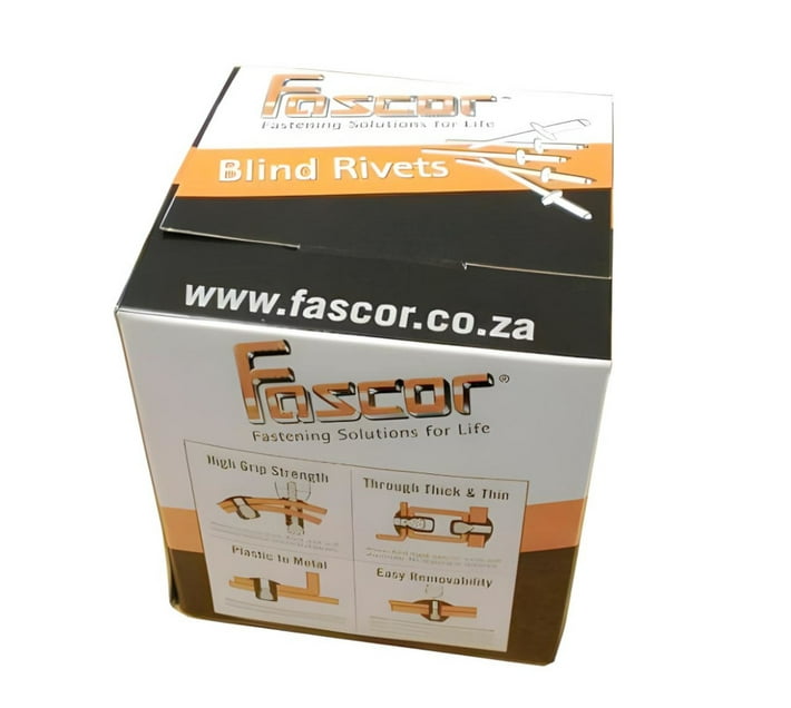 Fascor - Rivet Box of 500 As4008 4.0mmx08mm | Makro
