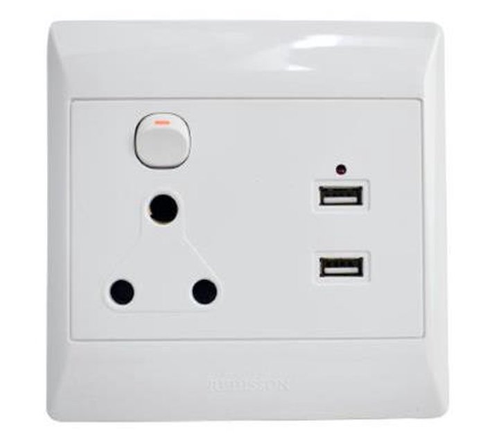 Someone’s in a Makro Streamlined Power: Single Switch Socket with USB ...