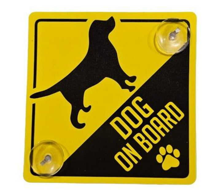 Someone’s in a Makro Dog On Board Sign – Yellow (15cmx15cm) Mood