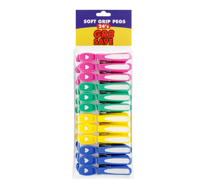 Gr8 Save Soft Grip Pegs 24-Pack | Makro