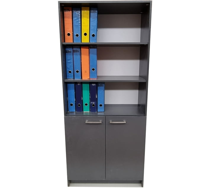 Buy Flatpack DIY Oxford 5 Shelf,2 Door Book/Filing 80cm Engineered Wood ...