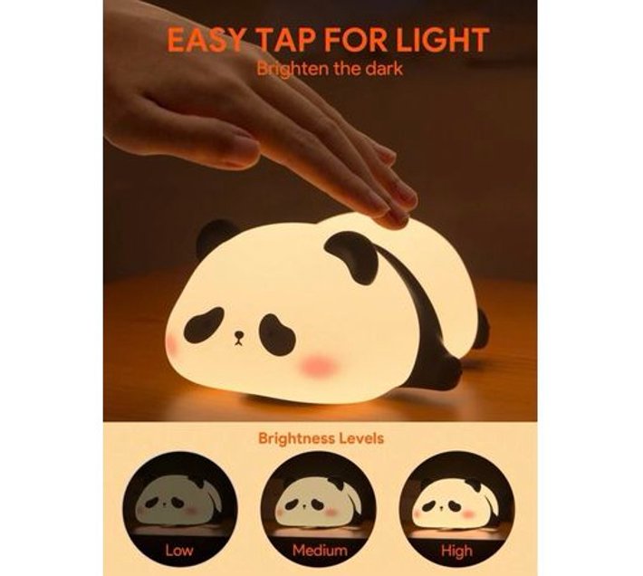Gadgetgyz Rechargeable Cute Snoozing Panda Sleep Bedside lamp (125 mm ...