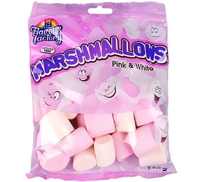 Flavour Factory Sweet mallow ff pink and white 130g (ht) Bag (12 x 130 ...