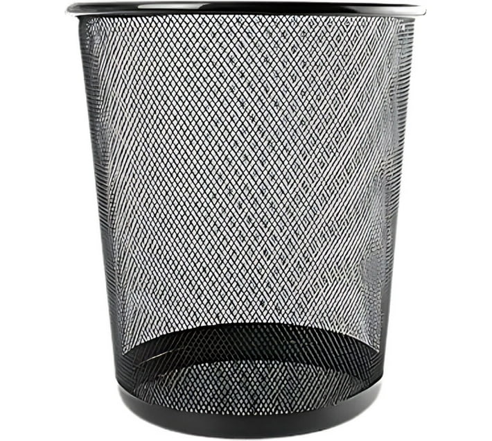 Buy Kersol Office Wire Mesh Bin Steel Dustbin (Black, Pack of 3) in ...
