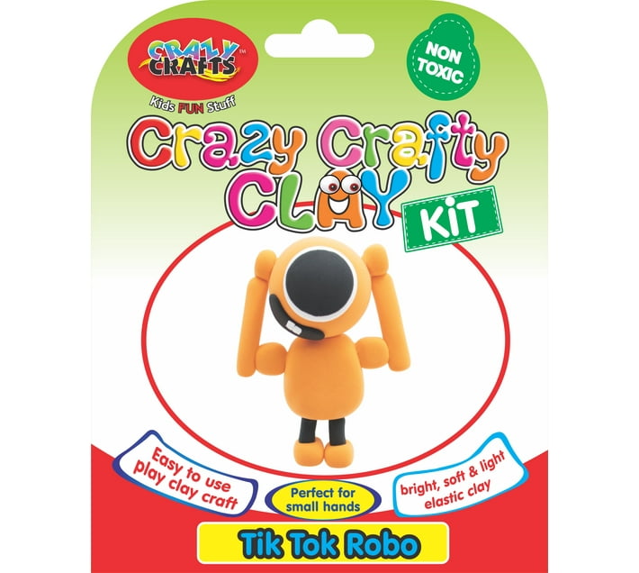 CRAZY CRAFTS Crafty Clay Kit Tik Tok Robo Clay Art & Moulding Art and ...