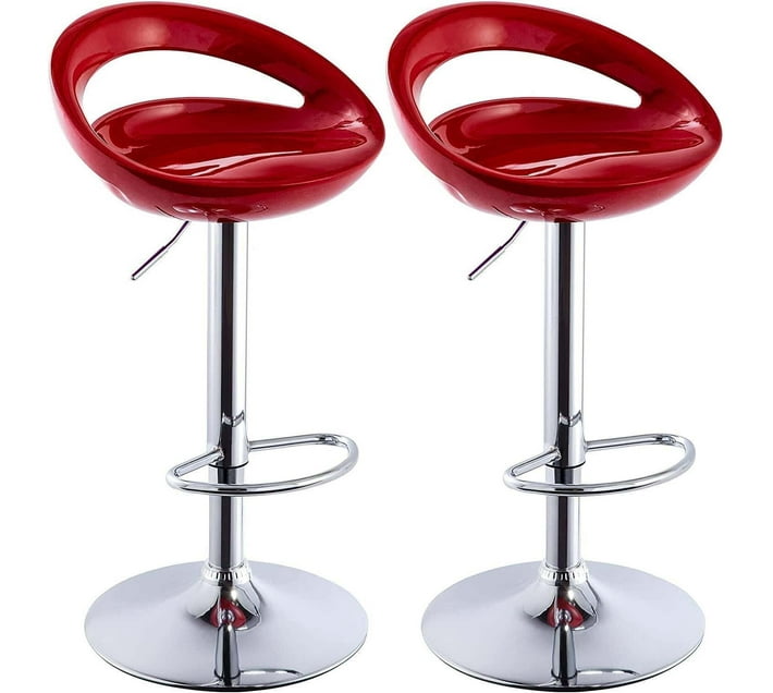 Rex M Plastic Bar Stool (Finish Colour - Red, DIY(Do-It-Yourself)) | Makro